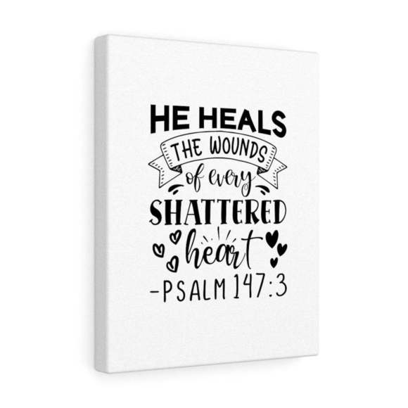 Printify | Art | Scripture Sign Every Shattered Heart Psalm 473 Bible ...